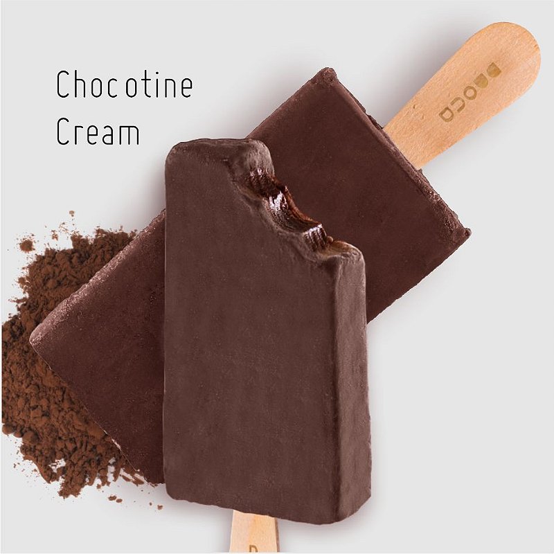 Paleta de Ovomaltine com Chocotine - DaOca Sorvetes Artesanais