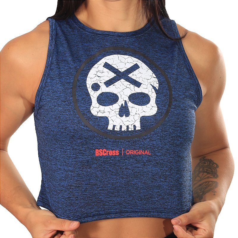 Regata Cropped Bs Cross Para Crossfit - Original - Neroazzurro