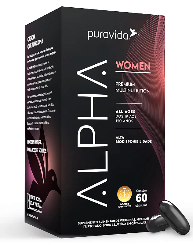 Puravida Alpha Women - Suplemento Multivitamínico em Cápsulas - Beleza do Campo | Produtos ...