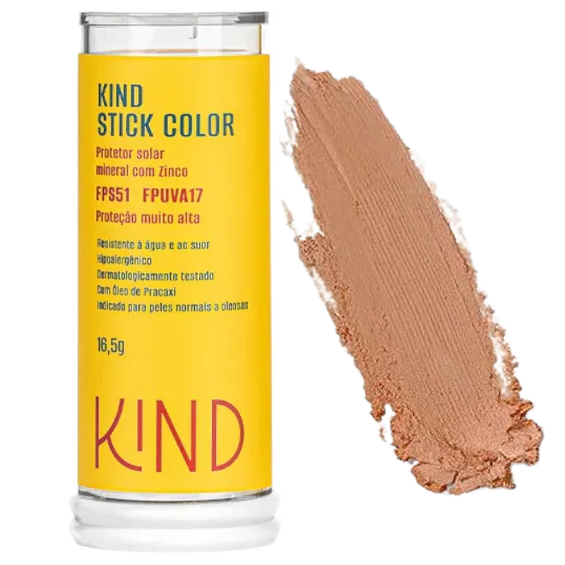 Kind Stick Color Protetor Solar Mineral com Zinco FPS 51 - Cor K70 ...