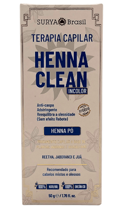 Surya Terapia Capilar Henna Clean - Henna em Pó Incolor - Beleza do ...