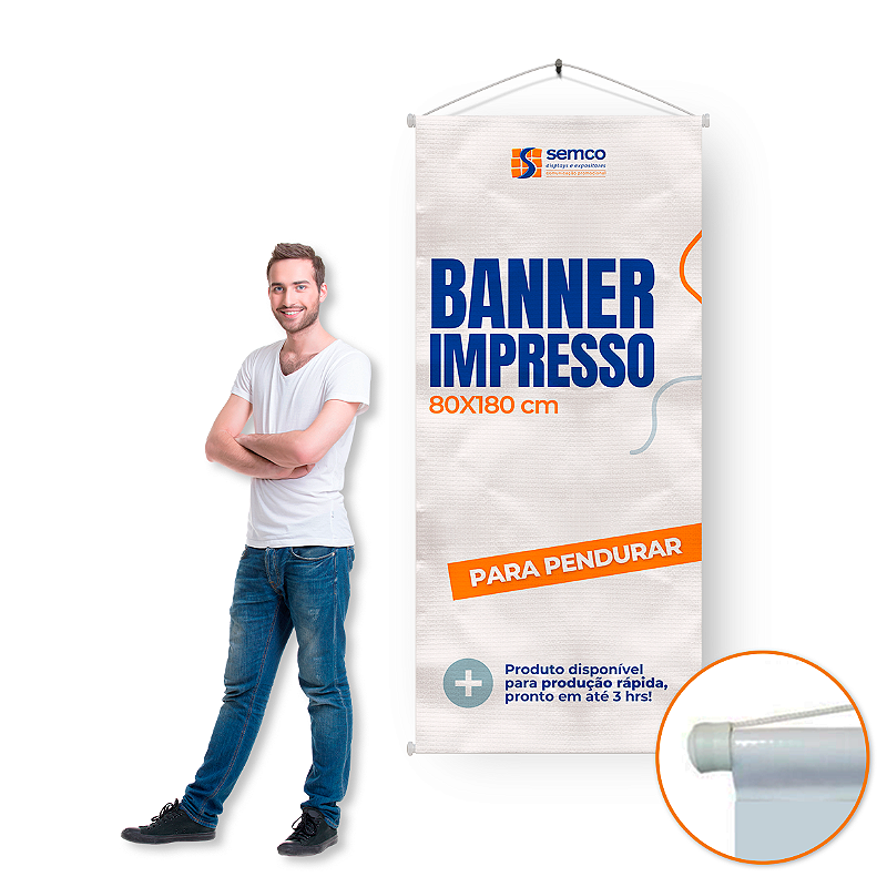 Banner Personalizado 80x180cm - Alta Resolução e Material de Qualidade ...