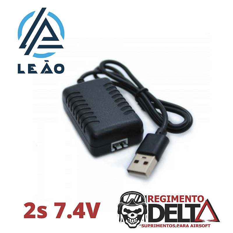 Carregador de Baterias Lipo USB compacto Leão - Regimento Delta