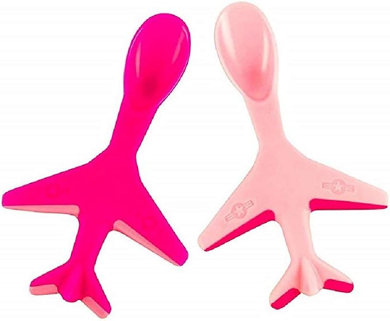 KIT COM 2 COLHERES JET SPOONS ROSA - Natural Baby Importados