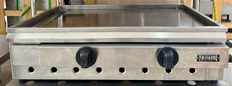 Chapa p/ Lanches à Gás Profissional [Usada] - Fritomaq 80x50 Cm - Ilha ...