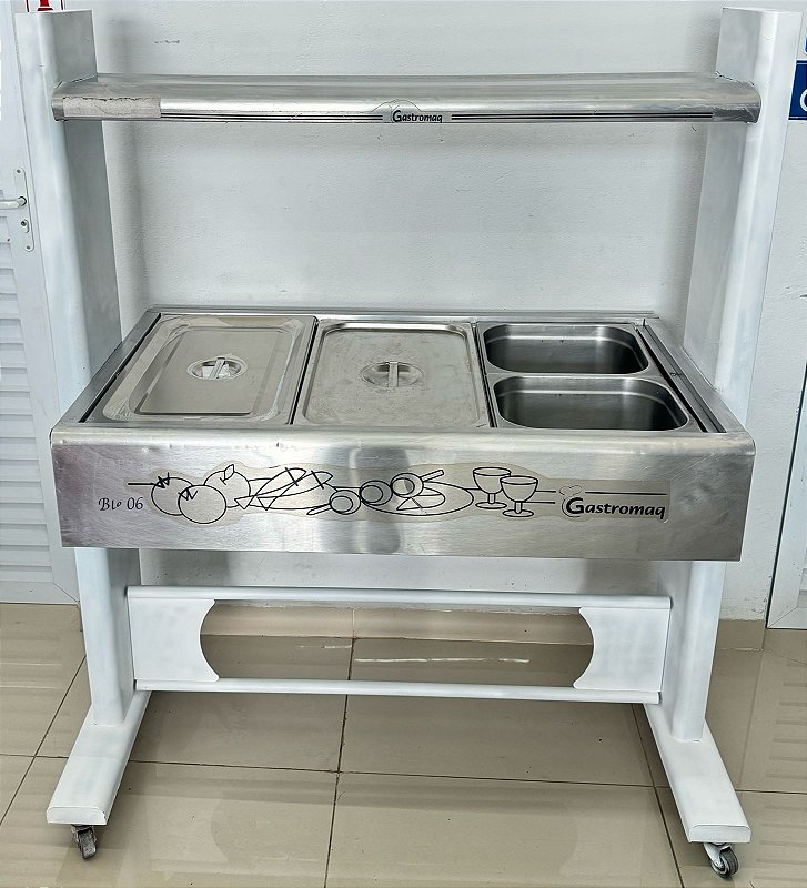 Buffet Gastromaq Térmico 6 Cubas 220v BTE-06 Inox [Usado] - Ilha das Cozinhas - Comércio de ...