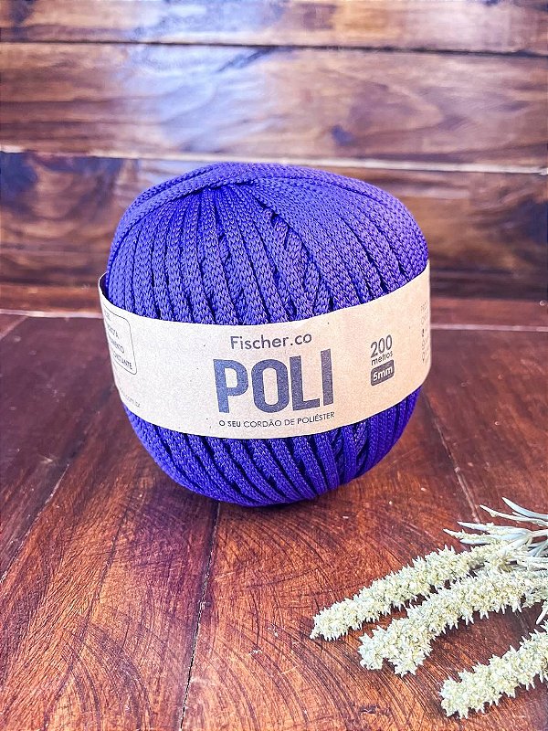 Fio Fischer POLI 5mm - 200m - ROXO - Déa Fios de Crochê