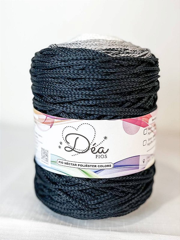 Fio Nectar COLORS 3mm-500g-300m-Poliester- cor Gray - Déa Fios de Crochê