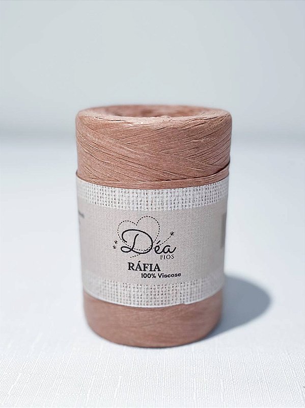 Fio Rafia 20mm -180g/190m-100% Viscose-Rosa Queimado - Déa Fios de Crochê