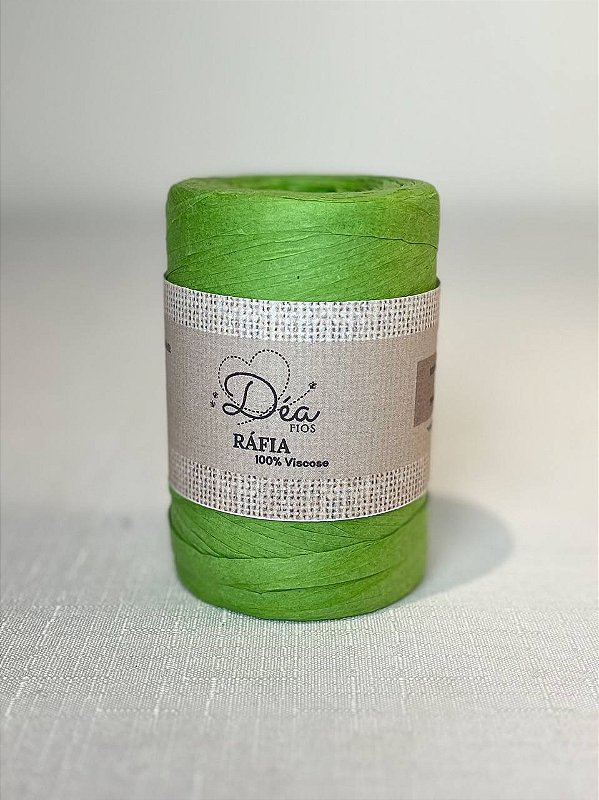 Fio Rafia 20mm -180g/190m-100% Viscose-Ervilha - Déa Fios de Crochê