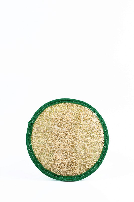 Bucha vegetal verde oval com pendurador - Jardim Eco Cosmeticos