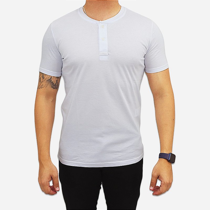 Camiseta Masculina King & Joe Gola Padre Henley - Authentic Man ...