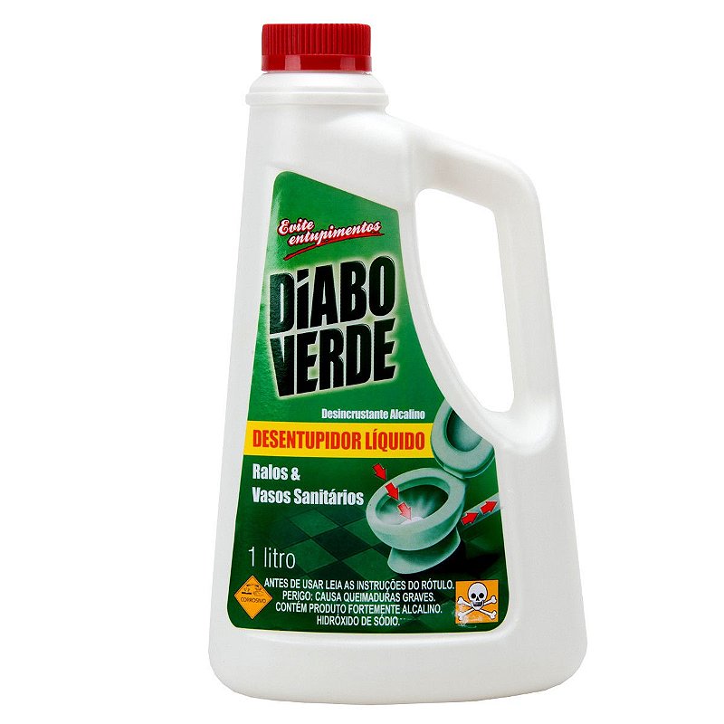 DESENTUPIDOR LIQUIDO DIABO VERDE 1L - ATRIUM EMBALAGENS