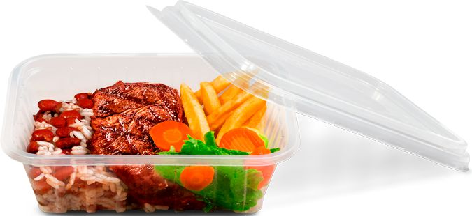 POTE C/ TAMPA RETANGULAR (750ml) C/25un (CRISTALCOPO) (KR-750) - ATRIUM EMBALAGENS