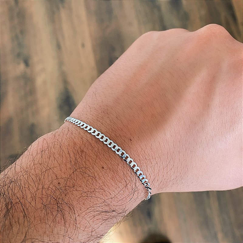 Pulseira Masculina de Prata 925 Elos Grumet 3mm | Atacado de Prata 925 ... Pulseira Masculina de Prata 925 Elos Grumet 3mm | Atacado de Prata 925 ...