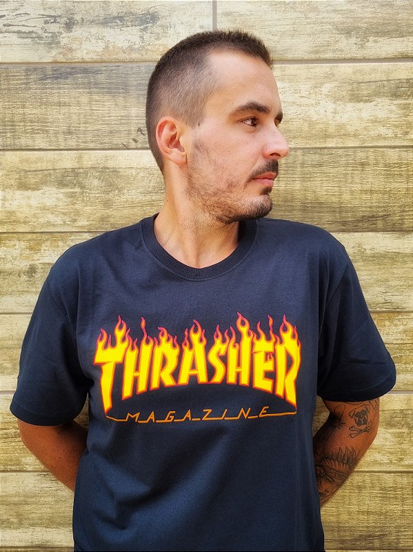 Camiseta Thrasher Magazine Classic Flame | Bang Life Skate Shop - Bang ...