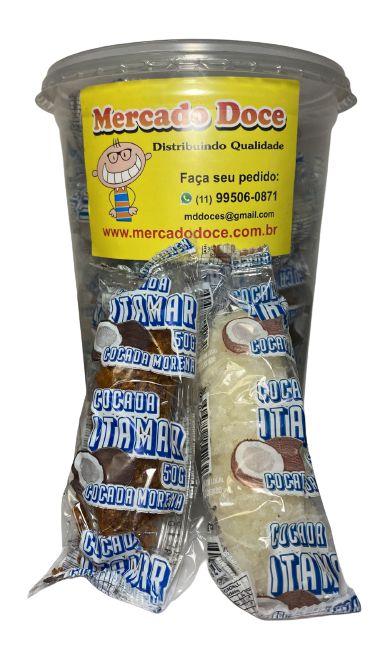 Doces de Cocada Pote C/20 Unidades - Mercado Doce