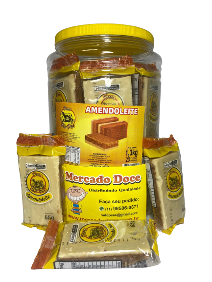 Amendo Leite Din Dan Pote C/ 20 Unidades - Mercado Doce