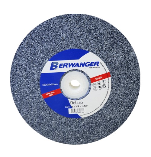 Rebolo Uso Geral 150 X 20 X 32mm A46 - Berwanger - EBFix Comercial