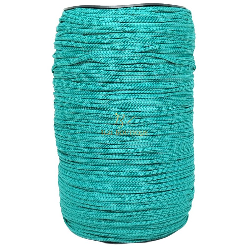 fio de poliéster esmeralda 5mm - Ilzi Boutique