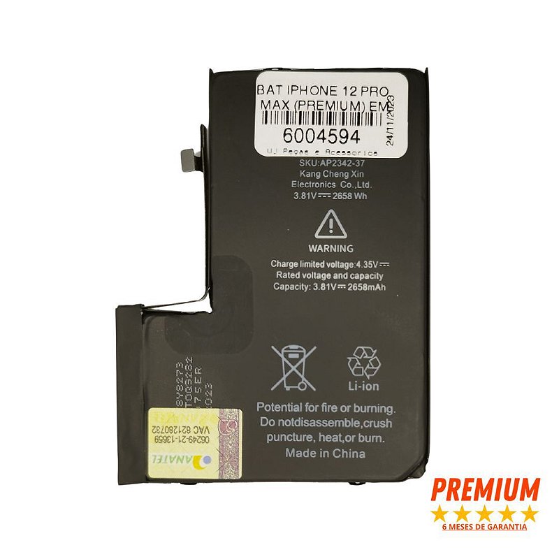 Apple Bateria Iphone 12 Pro Max - Premium - W&J peças e acessórios