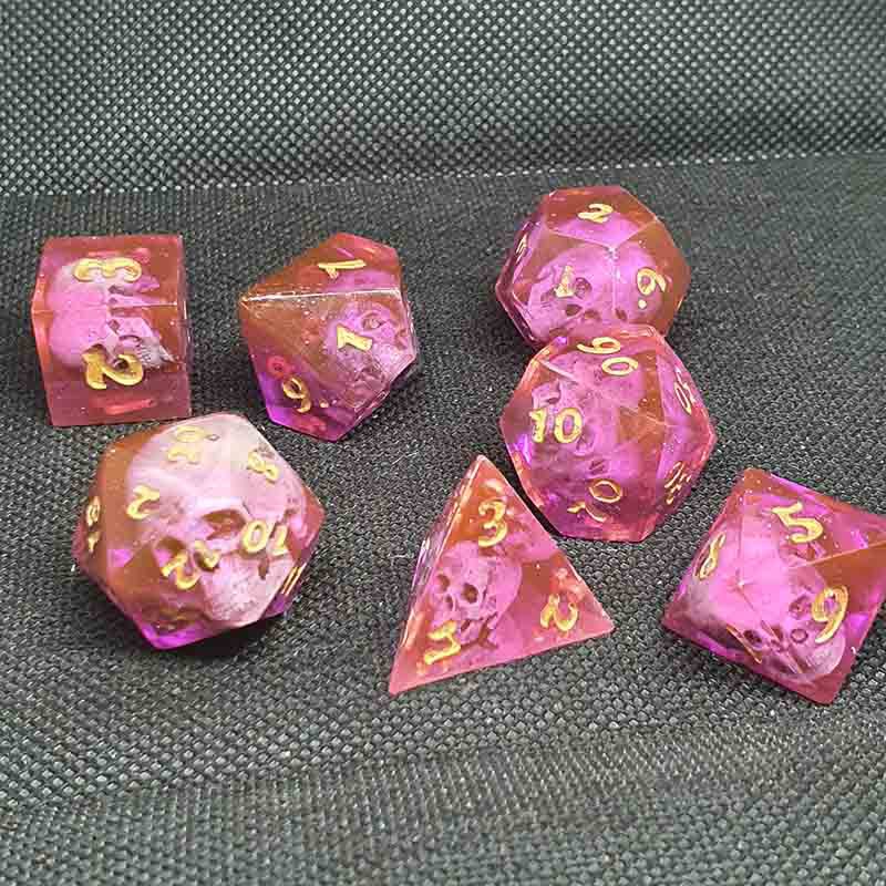 Rose Memento Morri - Set completo com 7 Dados de RPG - Encomenda - https://torrearcana ...