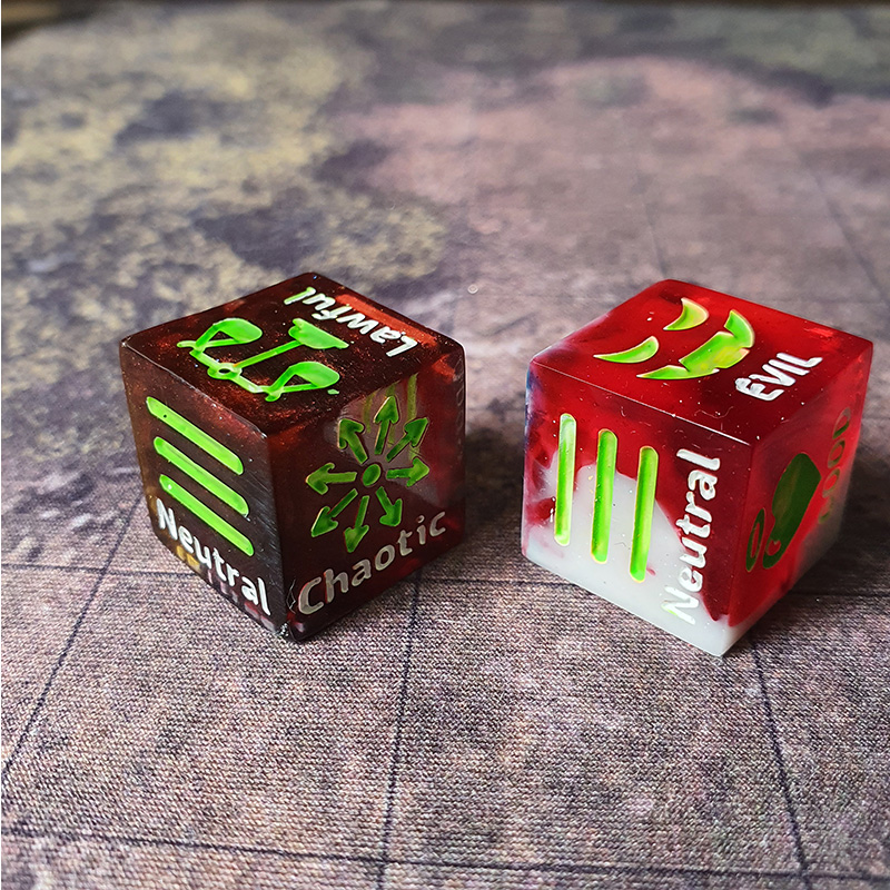 Par D6 de Alinhamento para RPG - Misto Vermelhos - https://torrearcana ...
