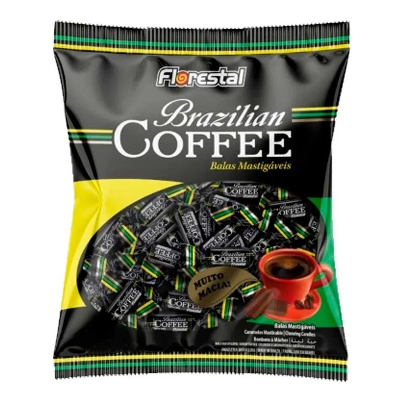 Bala Brazilian Coffe Mastigável 500g - Atacado do Beto