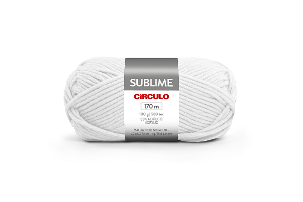 Lã Sublime 100g 170m Circulo 10 Branco - Sinha Moça