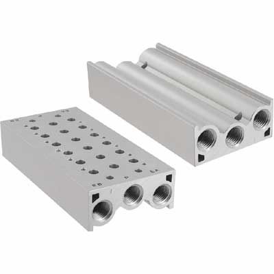 SMC SS5Y5-20-06 SUB-BASE MANIFOLD PARA 6 VALVULAS SY 5000 COM VEDACAO E ...