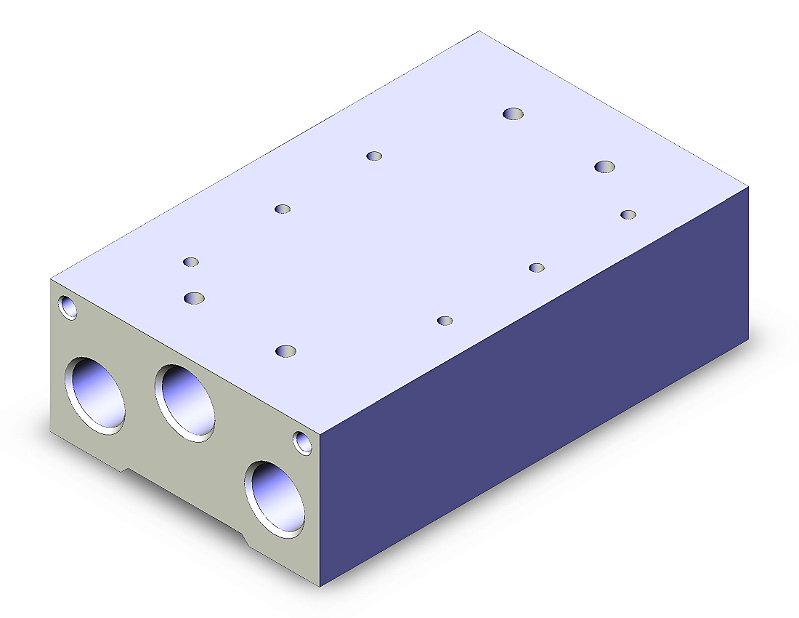 SMC VV5FS2-30-031-03 SUB-BASE MANIFOLD PARA 03 VALVULAS VFS 2000 COM ...