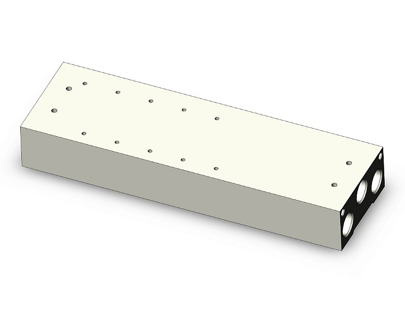 SMC VV5FS2-30-051-03 SUB-BASE MANIFOLD PARA 05 VALVULAS VFS 2000 COM ...