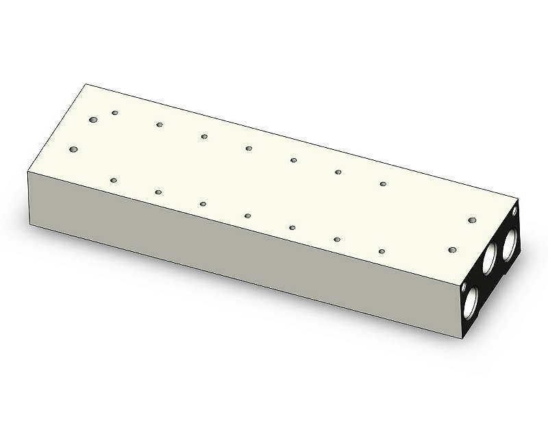 SMC VV5FS2-30-071-03 SUB-BASE MANIFOLD PARA 07 VALVULAS VFS 2000 COM ...