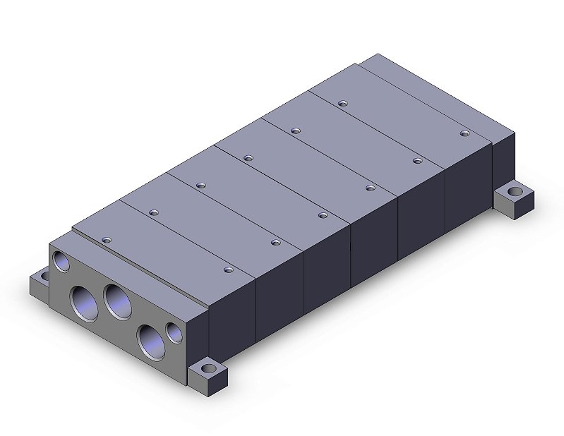 SMC VV5FS3-31-061-03 SUB-BASE MANIFOLD PARA 06 VALVULAS VFS 3000 COM ...