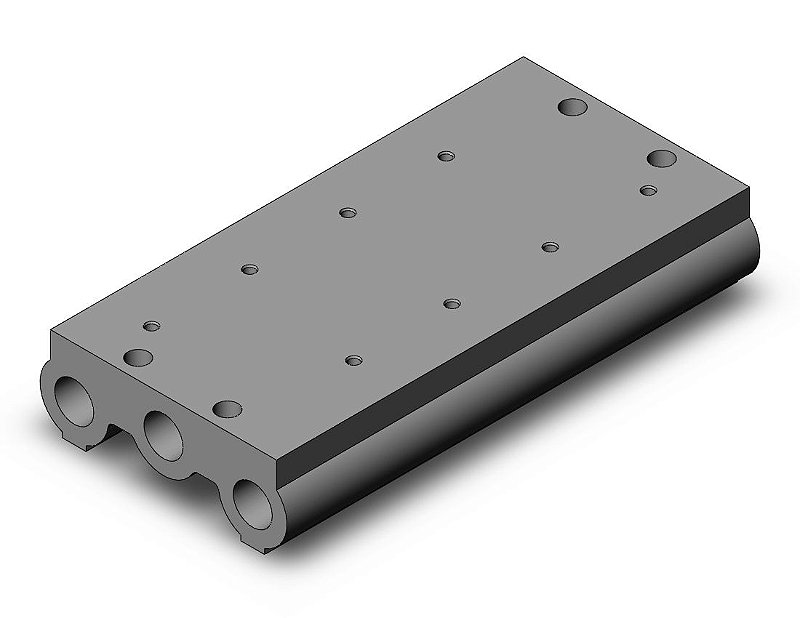 SMC VV5F5-20-041 SUB-BASE MANIFOLD PARA 4 VALVULAS SY 5000 COM VEDACAO ...