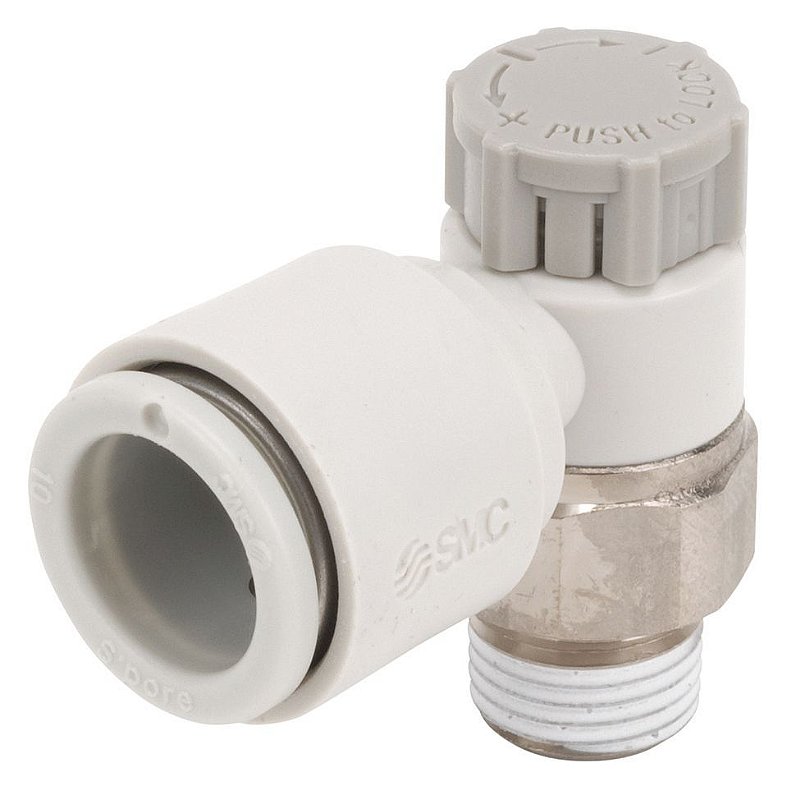 SMC AS2201F-01-04SA VALVULA REGULADORA DE FLUXO PARA CILINDRO PNEUMATICO ROSCA 1/8 TUBO 4 MM ...