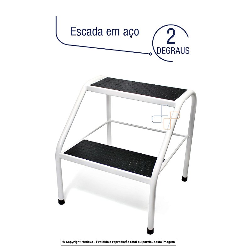 Escada 2 Degraus em Aço SL - Medaxo