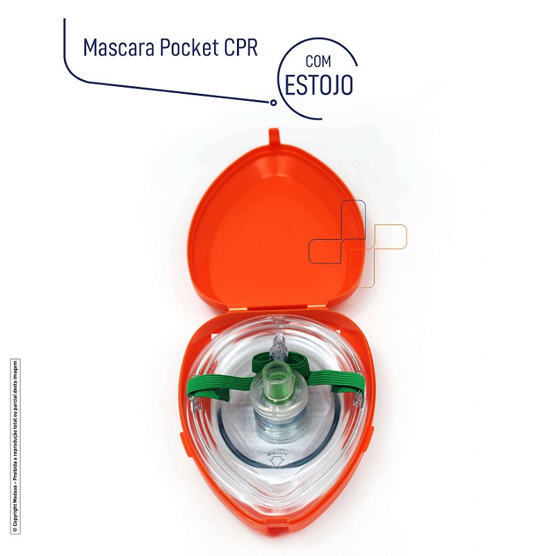 Mascara Pocket CPR com Estojo - Medaxo