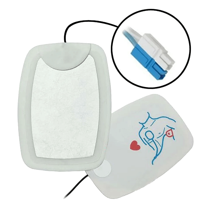 Eletrodo Conector azul e Branco Para Desfibrilador Cmos Drake Life 400 Futura( Adulto)-F7959W ...