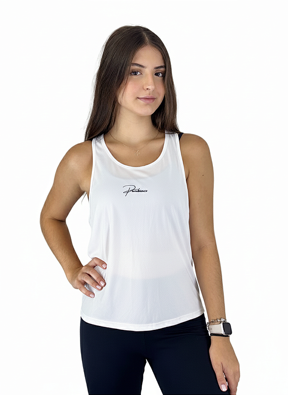 Regata Nadador (Dryfit Furadinho) - Branco - Panobianco Academia