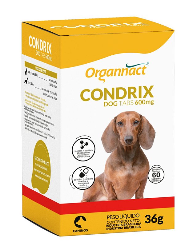 Suplemento Organnact Condrix Dog 60 Tabs - Pet Here