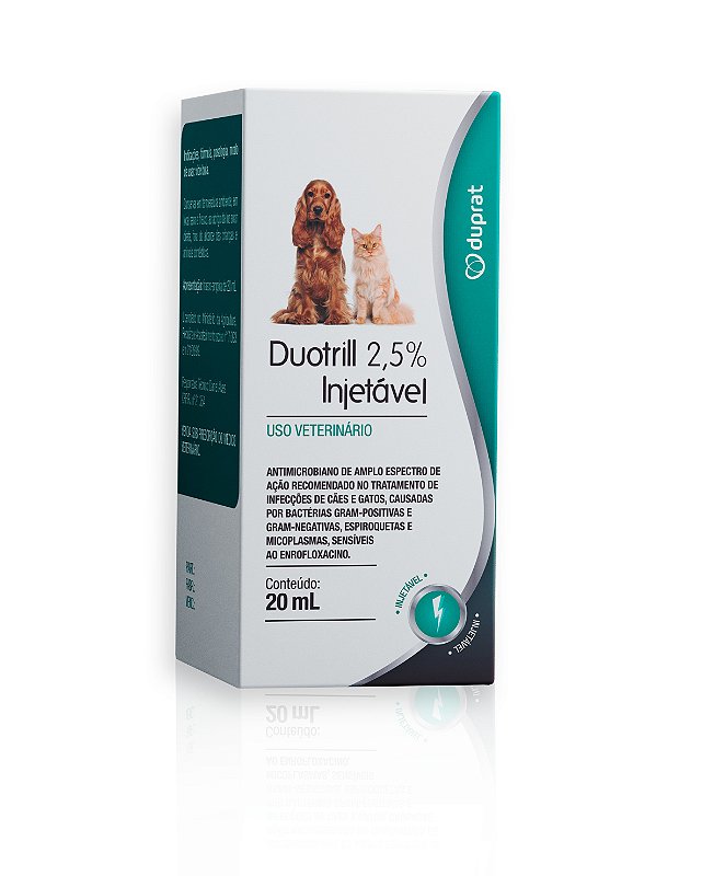 Antibacteriano Duprat Duotril Injetável 20ml - Pet Here