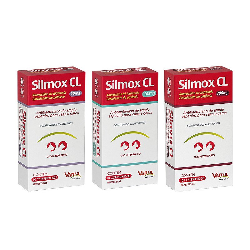 Antibacteriano Vansil Silmox CL 10 Comprimidos - Pet Here