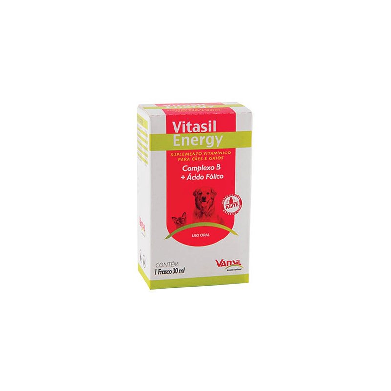 Suplemento Vansil Vitasil Energy Líquido 30ml - Pet Here