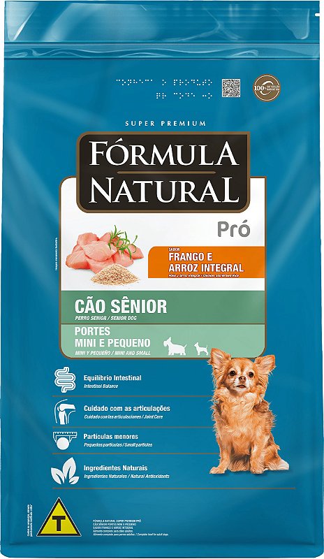 Ração Seca Fórmula Natural Pró Cão Sênior Porte Mini e Pequeno sabor ...