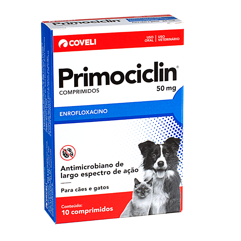 Antibacteriano Coveli Primociclin 10 Comprimidos - Pet Here