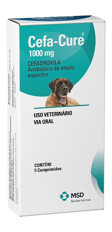 Antibacteriano MSD Cefa-Cure 1000mg 5 Comprimidos - Pet Here
