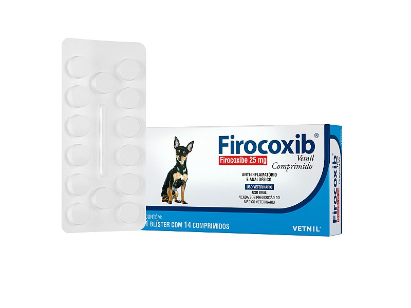 Anti-inflamatório Vetnil Firocoxib 25mg 14 Comprimidos - Pet Here