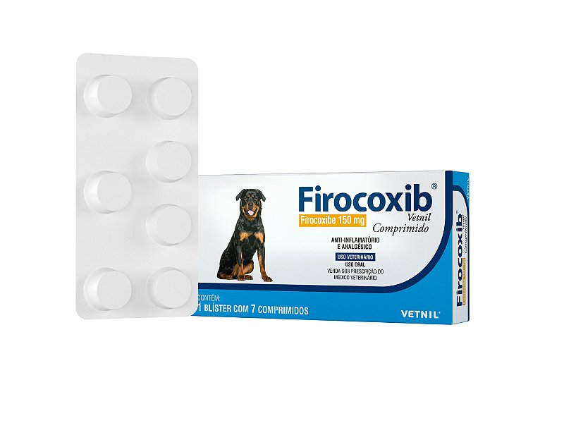 Anti-inflamatório Vetnil Firocoxib 150mg 7 Comprimidos - Pet Here