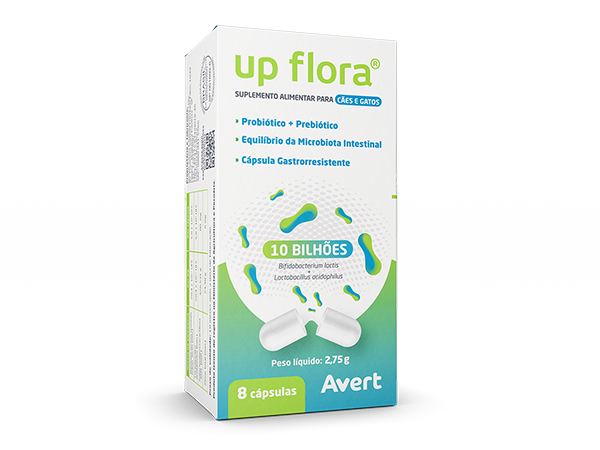 Suplemento Avert Up Flora para Cães e Gatos 8 Cápsulas - Pet Here
